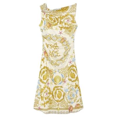 【季末优惠】VERSACE/范思哲 Underwater Barocco垂褶喇叭连衣裙