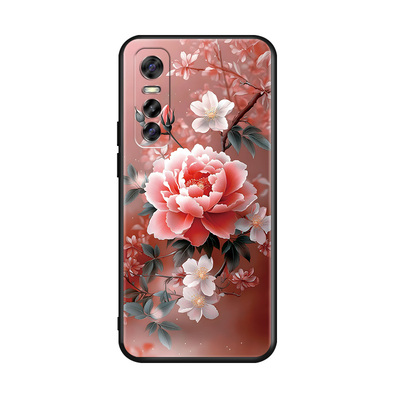 luckrider适用于vivos7e女神款v2031ea软胶手机壳y73s彩色花卉v173s1ca高颜值vlvos7e活力版v20311ea网红爆款