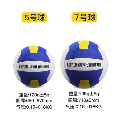 5号软式沙滩气排球软一件学生volleyball封中考排专用机批发