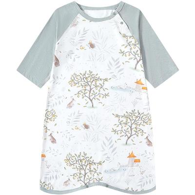 格里尼竹纤维七分袖睡袍