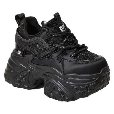 水钻老爹鞋女内增高小个子高跟鞋