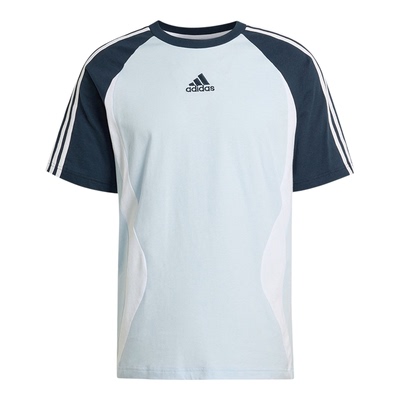 Adidas/阿迪达斯正品三叶草男士日常休闲条纹针织T恤KD4350