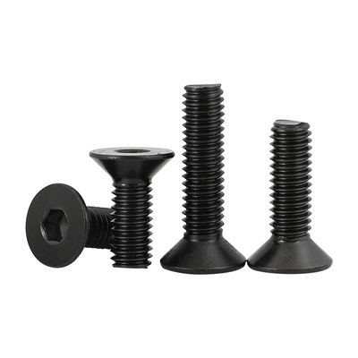 黑色304不锈钢沉头内六角螺丝