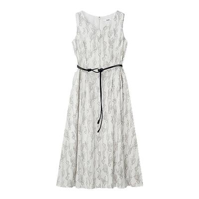 【长绒棉】Laurel劳芮淡人花朵全棉盐缩连衣裙LWL362Y00600