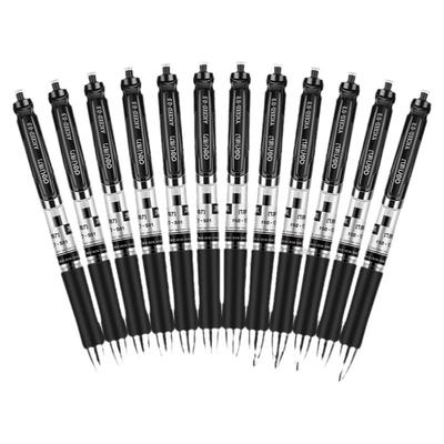 得力中性笔黑色0.5mm办公