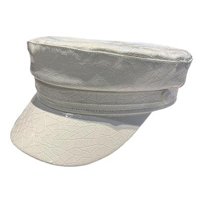 2025年新款网纱皮质平顶帽