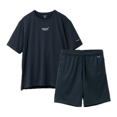 TENTIAL网眼透气睡衣夏男女短款