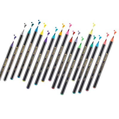 edding柔绘笔软头笔渐变色