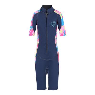 2mm儿童连体潜水服短袖保暖泳衣浆板冲浪男女孩防寒水母衣wetsuit