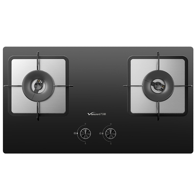 万和B9L50燃气灶5.2KW蓝莲花猛火钢化玻璃嵌入式双灶天然气家用