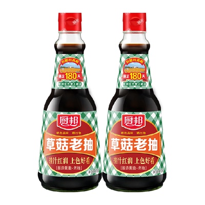 厨邦草菇老抽410ml*2瓶