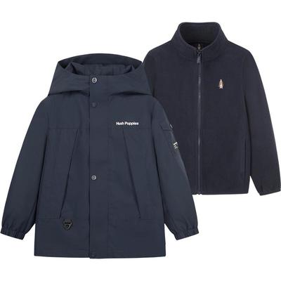 暇步士男童女童可拆卸三防风衣