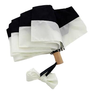 黑白赫本风韩系唯美网红两用雨伞