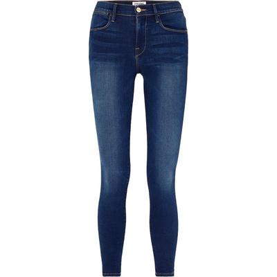 【折扣】[经典款]FRAME 女蓝色紧身铅笔弹力牛仔裤