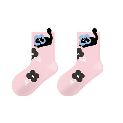 JKN可爱儿童袜子女中筒袜a类棉