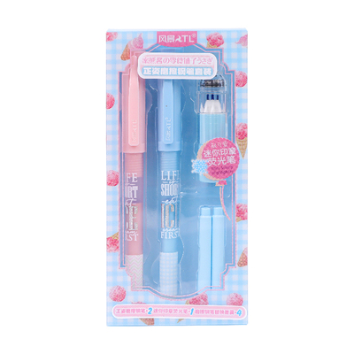 风景磨擦钢笔明尖可爱萌