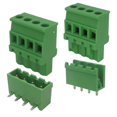 2EDGKA5.08mm立式侧出线插拔式接线端子EDGKB螺丝插头封口焊板座