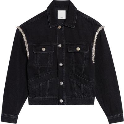 SANDRO经典款仿钻明星牛仔外套