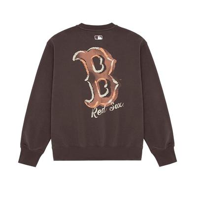 MLB官方 男女情侣街头风涂鸦背标圆领套头卫衣25秋冬新款MTB32