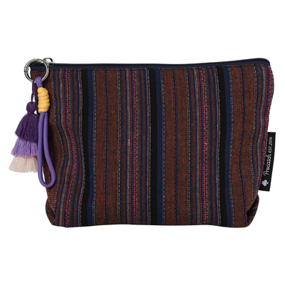 彩色条纹流苏民族风情布艺化妆包