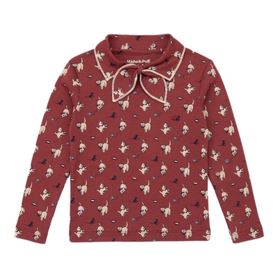 25秋冬MP女童蝴蝶结系列花朵花边领打底长袖棉T恤裤子连衣裙套装