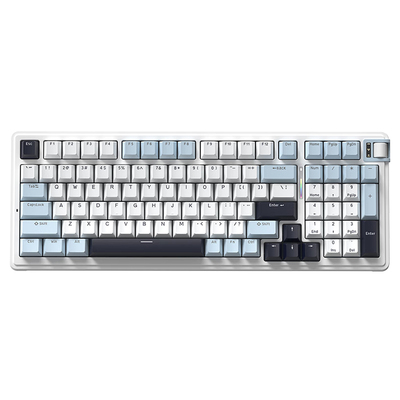 Kzzi珂芝K98V2 三模无线机械键盘RGB客制化厚胶位游戏办公高颜值