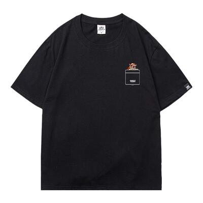 丛林老虎简约老虎纯棉短袖t恤男