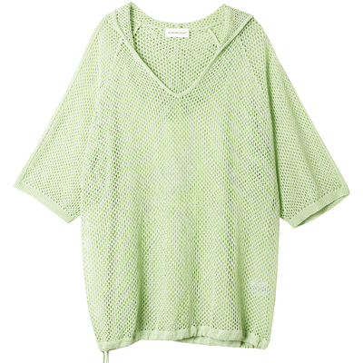 322WORKHOUSE和纸纱廓形连帽中袖