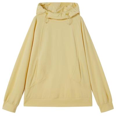 谜底连帽卫衣长袖2025年冬季新品纯色亲肤百搭中长款女254MV1652