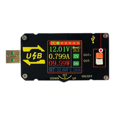 数控USB彩屏电源升降压模块恒压恒流5V转9V12V24VUSB升压线XY-UDP
