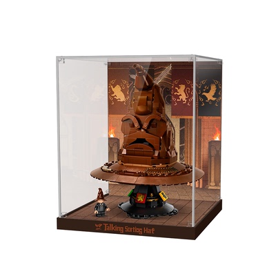 乐一百适用于乐高分院帽展示盒76429哈利波特亚克力防尘罩收纳盒