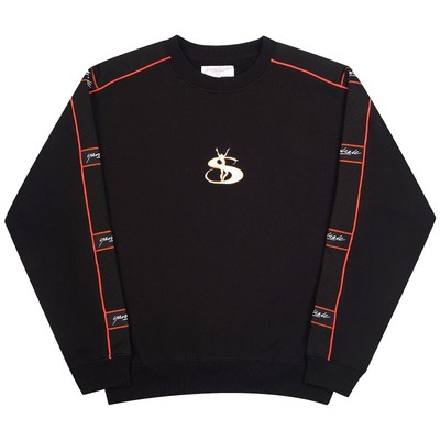 英国滑板圆领刺绣logo袖子卫衣