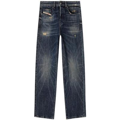 [新款]DIESEL男士26早春D-MACRO宽松阔腿牛仔裤A128210ADBZ