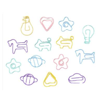 金属糖果色曲别针创意可爱回形针学生书签办公用品彩色小动物套装