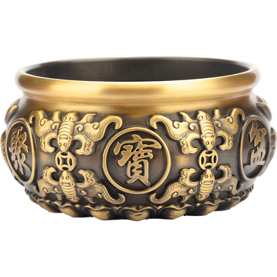 纯铜聚宝盆摆件招财聚财