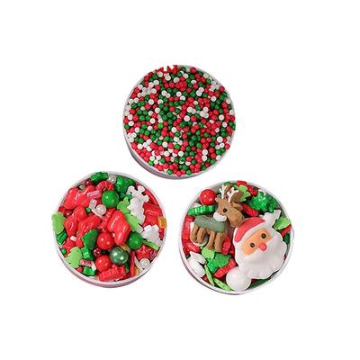 圣诞节糖珠拐杖树叶圣诞老人雪人糖牌圣诞树雪松糖针蛋糕装饰插件