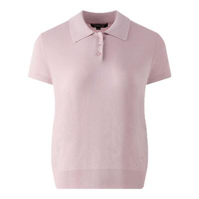 PRICH简洁知性短袖polo针织衫淡人夏季休闲通勤上衣女