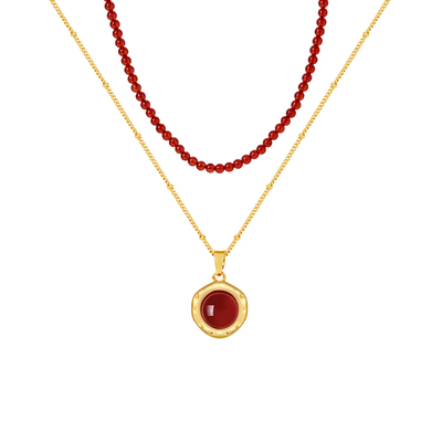 瑟拉蒙红玛瑙项链新年招财转运