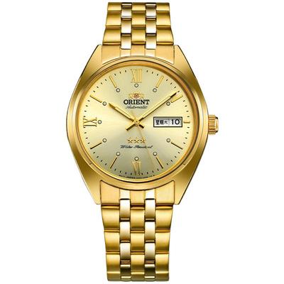 东方双狮商务夜光机械表