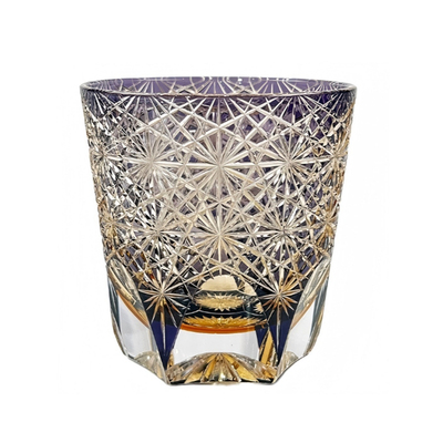 AURA'S江户切子紫雏菊威士忌酒杯