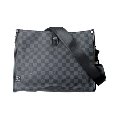 潮牌真皮质感格子男单肩包男包格纹ipad包斜跨包青年商务挎包背包