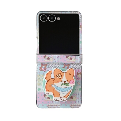 可爱磁吸柴犬支架折叠屏防摔壳