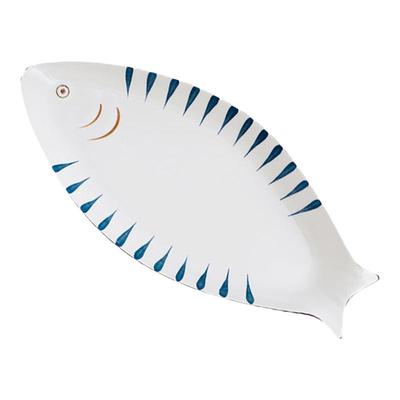 盘子陶瓷鱼盘新款鱼形