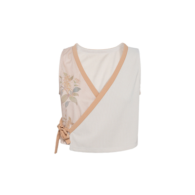 知则混纺针织交领比甲系带穿搭