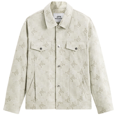 【商场同款】太平鸟男装夹克25冬季新款字母提花外套 B1BCF4223