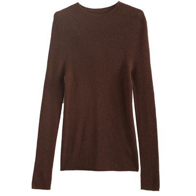 简约文艺立领针织羊毛套头衫