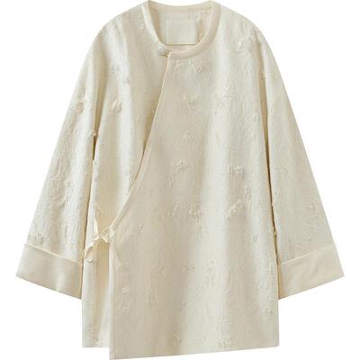【镂纹瑾绣布】播立体浮雕提花新中式宽松短外套女26春BDT1WD1320