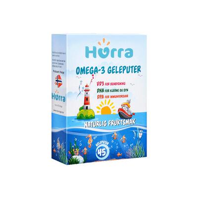 【2倍购】hurra挪威果冻鱼油高含量dha儿童维生素d3小布丁软糖