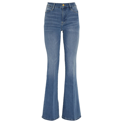 美国牛仔喇叭裤修身王子文同款