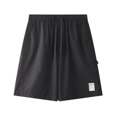 三福2026夏季男士贴标宽松中裤 休闲宽松橡筋腰裤子男502040